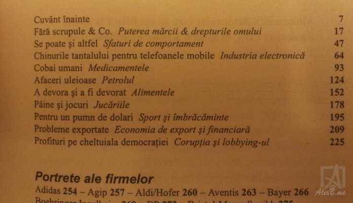 Citit: "Noua carte neagră a firmelor de marcă" - AlexB.ro